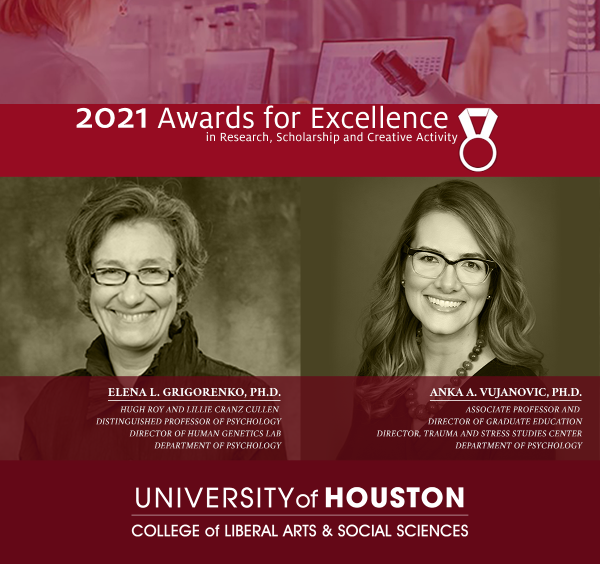 Pair of Psychology Professors Win Prestigious UH Awards - University of ... Pair of Psychology Professors Win Prestigious UH Awards - University of ...